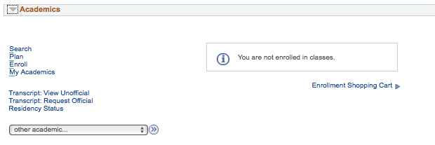 How do I search for and enroll for classes in MDConnect?