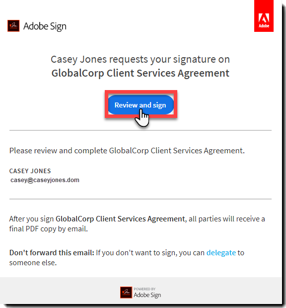 How to digitally sign an Adobe Sign form