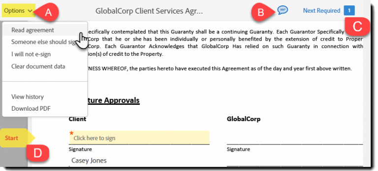 How to digitally sign an Adobe Sign form